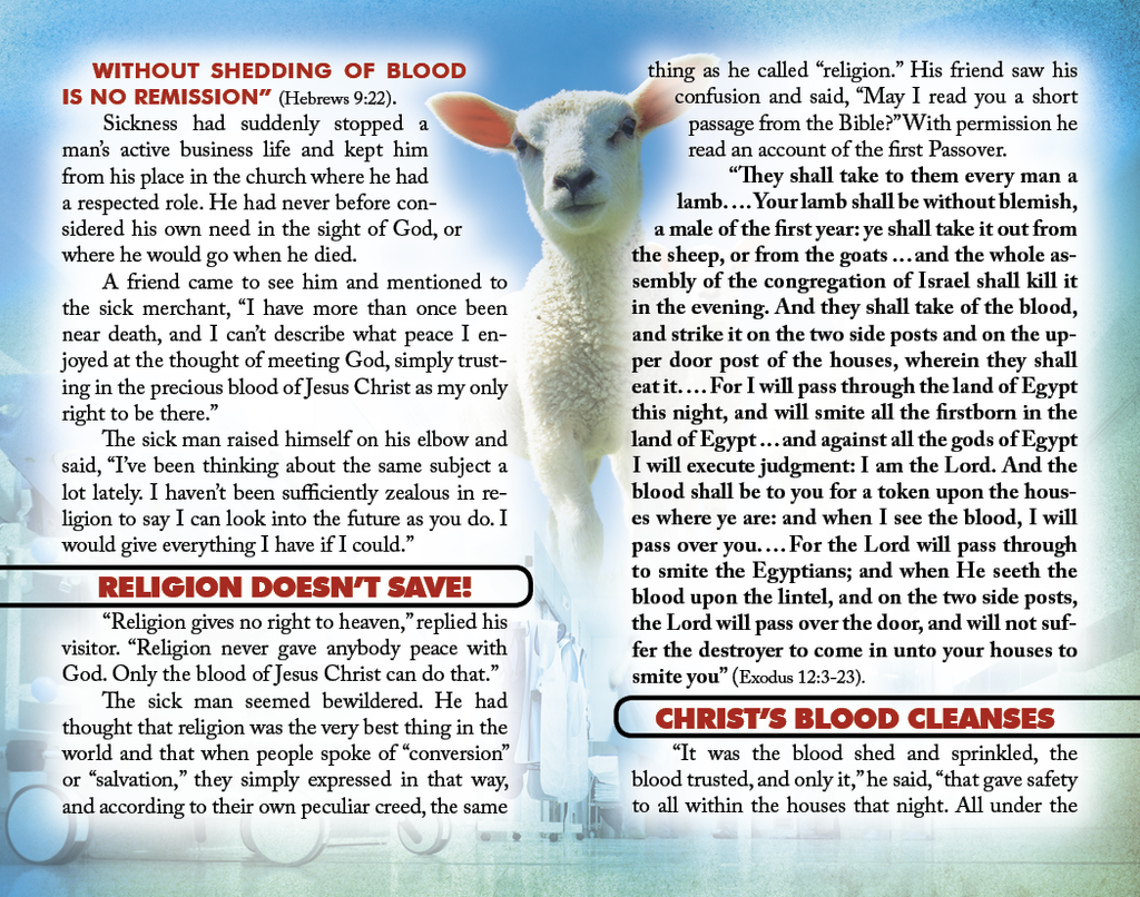 TRACT - IT'S ALL IN THE BLOOD, Believer`s Bookshelf Canada, Brethren ...